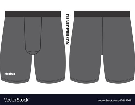 Compression Shorts Mock Ups Royalty Free Vector Image