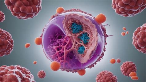 a detailed view of cellular structures showcasing biological