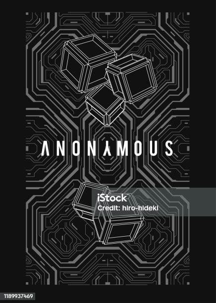 사이버 펑크 미래 포스터 Hud 요소가있는 기술 추상 포스터 템플릿 웹 및 인쇄를 위한 현대적인 전단지 해킹 사이버 문화 프로그래밍 및 가상 환경 Dj에 대한 스톡 벡터