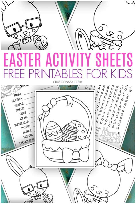 Free Easter Activity Sheets 10 Pages Of Printables Crafts On Sea