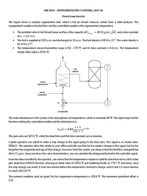 Closed Loop Exercise 2017 30 Pdf Control Theory Combustion
