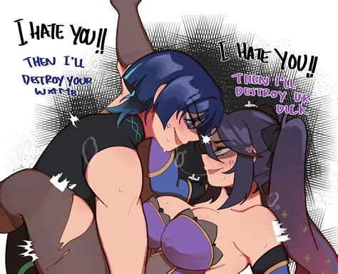 Scaramouche Mona And Wanderer Genshin Impact Drawn By Koviiy Danbooru