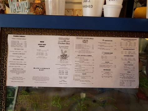 Menu At Chicken Box Broasted Chicken Restaurant La Habra 330 E