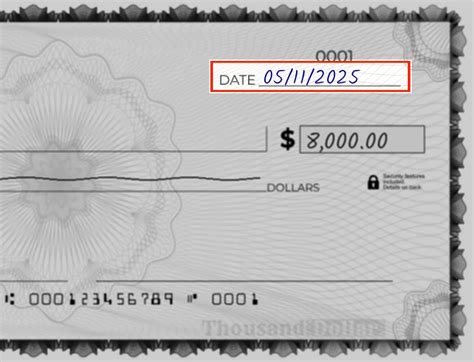 How To Write A Check For 8000 Eight Thousand Dollars In Check
