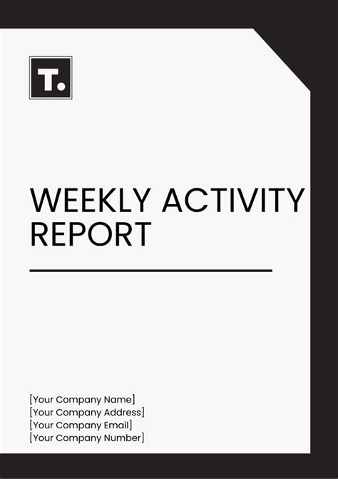 Free Weekly Activity Report Template To Edit Online