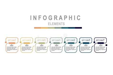 Infographic Elements Design Template Business Concept With 7 Steps Or Options For Workflow