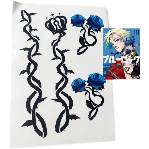 Blue Lock Season 2 Michael Kaiser Tattoo Stickers Cosplay Accessory
