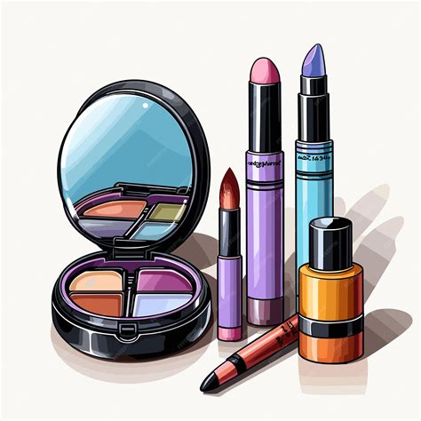 Premium Vector Makeup Icons Set Of Various Colorful Cartoon Makeup