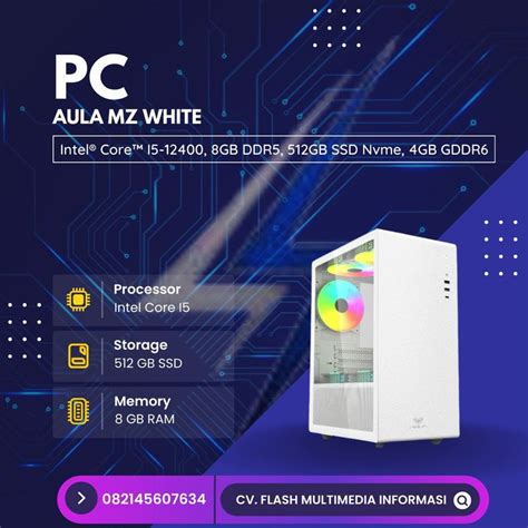 Pc Aula Mz White Core I5 H610mk