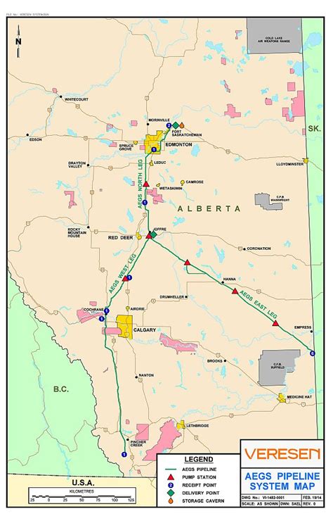 System Map Alberta Ethane Gathering System