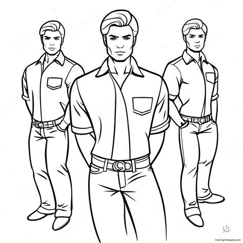 Ken Doll Coloring Page 19052 15044