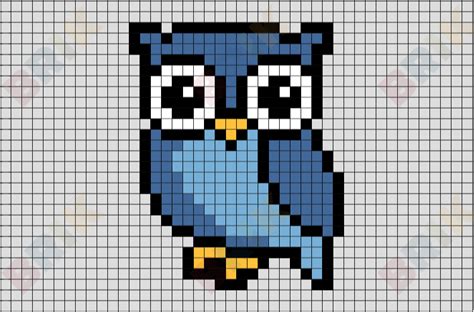 Owl Pixel Art Cross Stitch Pattern