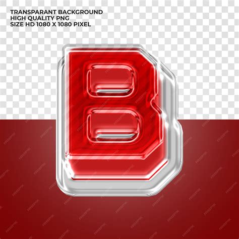 Premium Psd 3d Red Alphabet Letter