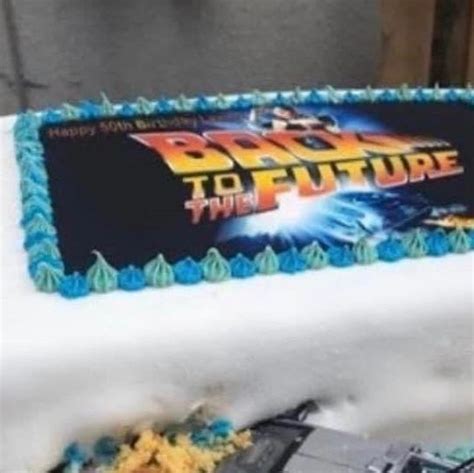 Back To The Future Birthday Cake With Delorean Theme