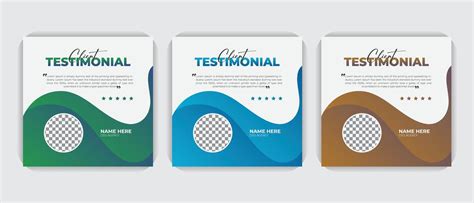 Creative Client Testimonial Modern Creative Colorful Bundle Set Design