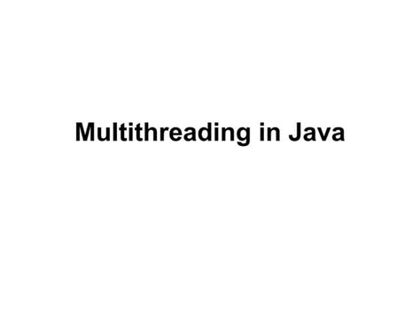 Bca Multithreadingppt Programming Languages Computing
