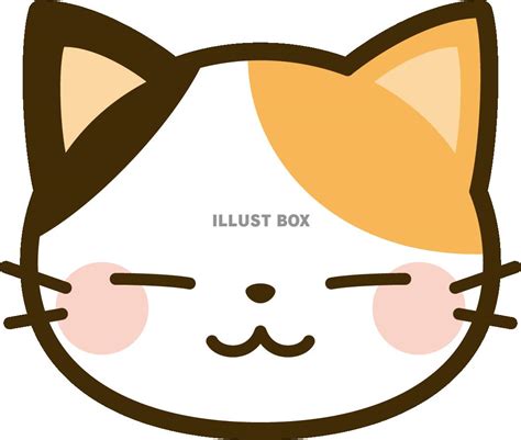 無料イラスト 動物アイコン・三毛猫