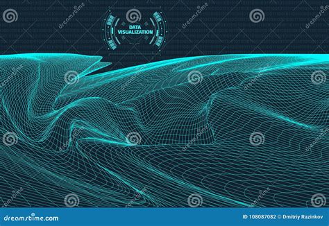 Data Visualization Background Futuristic Design Hud Element Binary