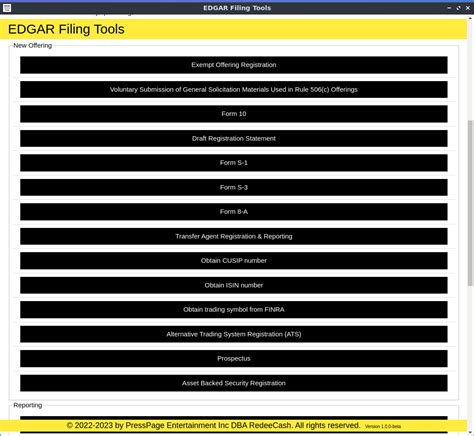 Install Edgar Reporting Tools On Linux Snap Store