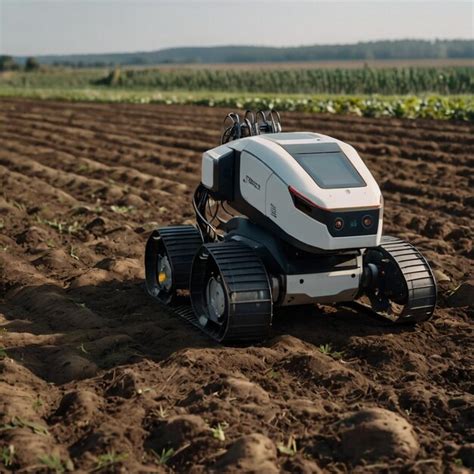 Agricultural Robot In A Tomato Field Premium Ai Generated Image