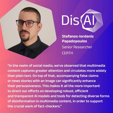 Disai Project On Linkedin Stefanos Papadopoulos From Centre For Research And Technology Hellas