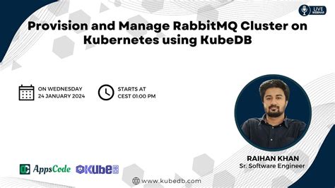 Provision And Manage Rabbitmq Cluster On Kubernetes Using Kubedb Youtube