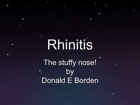 Rhinitis Report Pptx Allergies Diseases And Conditions