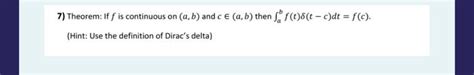 solved 7 theorem iff is continuous on a b and c e a b