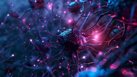 Abstract Neural Network With Glowing Connections Premium Ai Generated Image