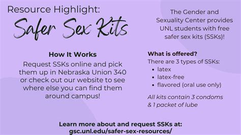 Resource Highlight Safer Sex Kits Announce University Of Nebraska