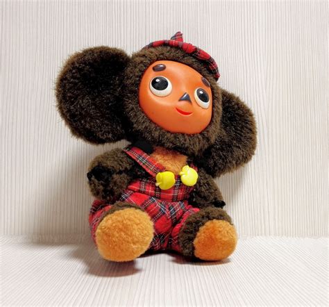 Vintage Soviet Musical Plush Toy Cheburashka Antique Toy Inspire Uplift