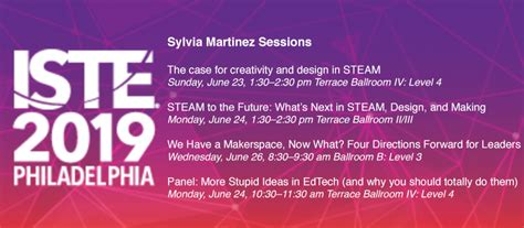 sylvia martinez s iste 2019 sessions sylvia libow martinez