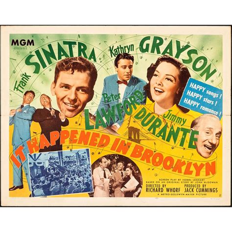 Vintage Movie Poster It Happened In Brooklyn 1947 Starring Frank