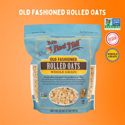 Bobs Red Mill Old Fashioned Rolled Oat บ็อบส์เรดมิล ข้าวโอ๊ต 907g