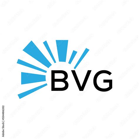 Bvg Letter Logo Bvg Blue Image On White Background And Black Letter
