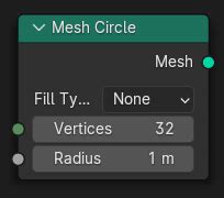 Mesh Circle Node Blender Manual