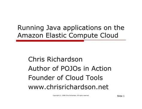 developing and deploying java applications on the amazon elastic