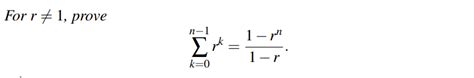 Solved For R 1 Prove ∑k0n−1rk1−r1−rn