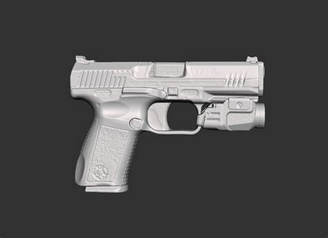 🩻 Canik Tp9 Sf Elite Streamlight Tlr 7 X Real Size 3d Scan Gun Mold・ Stl File For 3d Printing・cults