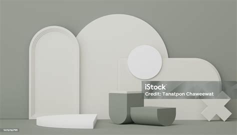 제품 및 화장품 프레젠테이션을 위한 3d 렌더링 디스플레이 연단 광고를위한 최소한의 장면 웹 배너와 모형에 대한 추상적인 깨끗한 배경 단순한 기하학적 모양 0명에 대한 스톡
