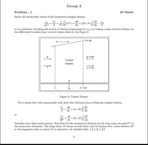 Solved Group Problem MarksDerive The Steady Flow Chegg Com