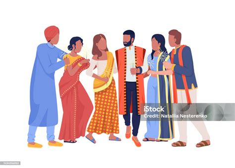 휴일 세미 플랫 컬러 벡터 캐릭터를 축하하는 즐거운 친구 군중에 대한 스톡 벡터 아트 및 기타 이미지 군중 사람들