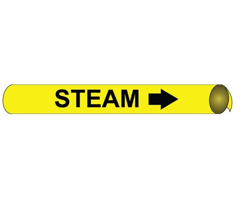 Steam Precoiledstrap On Pipe Marker H4097