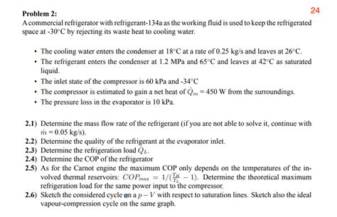 Solved Problem A Commercial Refrigerator With Refrig