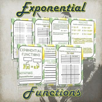 Exponential Functions Guided Notes And Practice By The Unique Educator