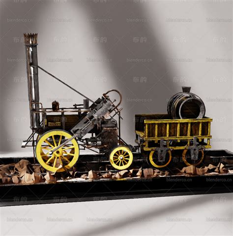 Blender 蒸汽火车模型65 Blender布的
