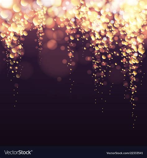 Abstract Holiday Golden Champagne Bubbles Vector Image