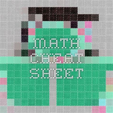 Math Cheat Sheet