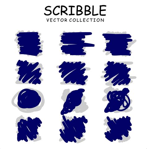 Set Of Hand Drawn Ink Pen Scribbles 38345509 Vector Art At Vecteezy