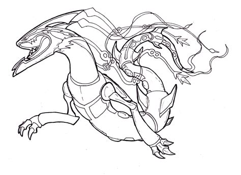 Mega Rayquaza Coloring Pages Coloring Pages